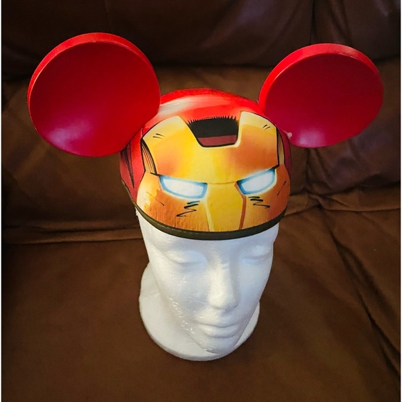Disney | Accessories | Disney World Iron Man Mickey Mouse Ears Hat ...